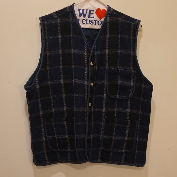 casual Basics | Jackets & Coats | Mens Blue Checkered Vest | Poshmark